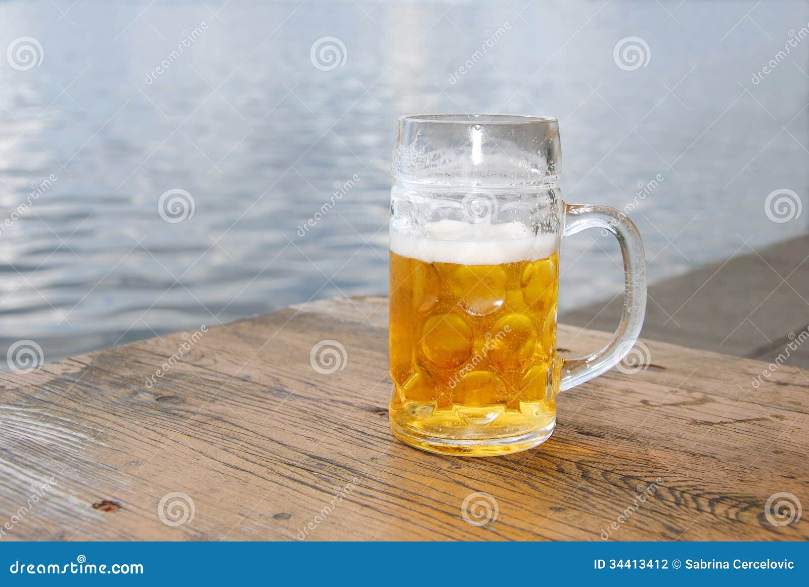 Full Beer Mug stock photo. Image of full, drink, outdoor - 34413412
