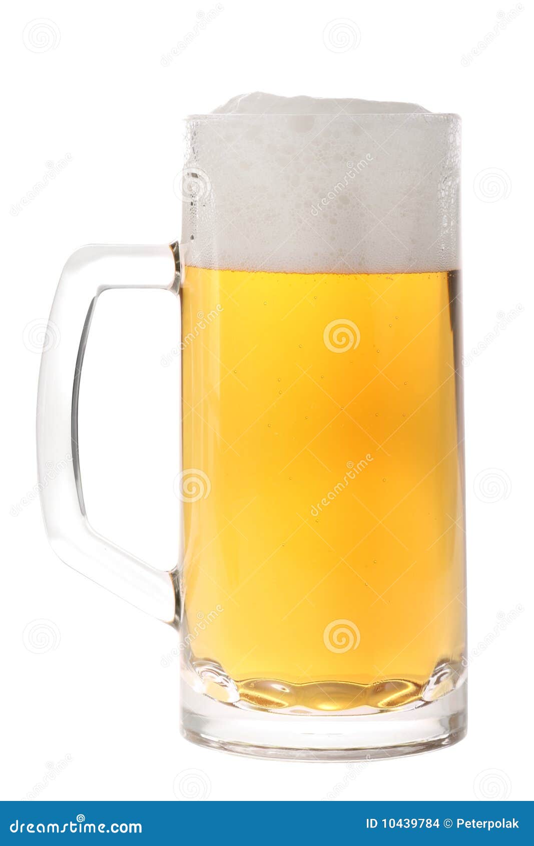 Full Beer Mug Isolated on White Stock Photo - Image of beverage ...