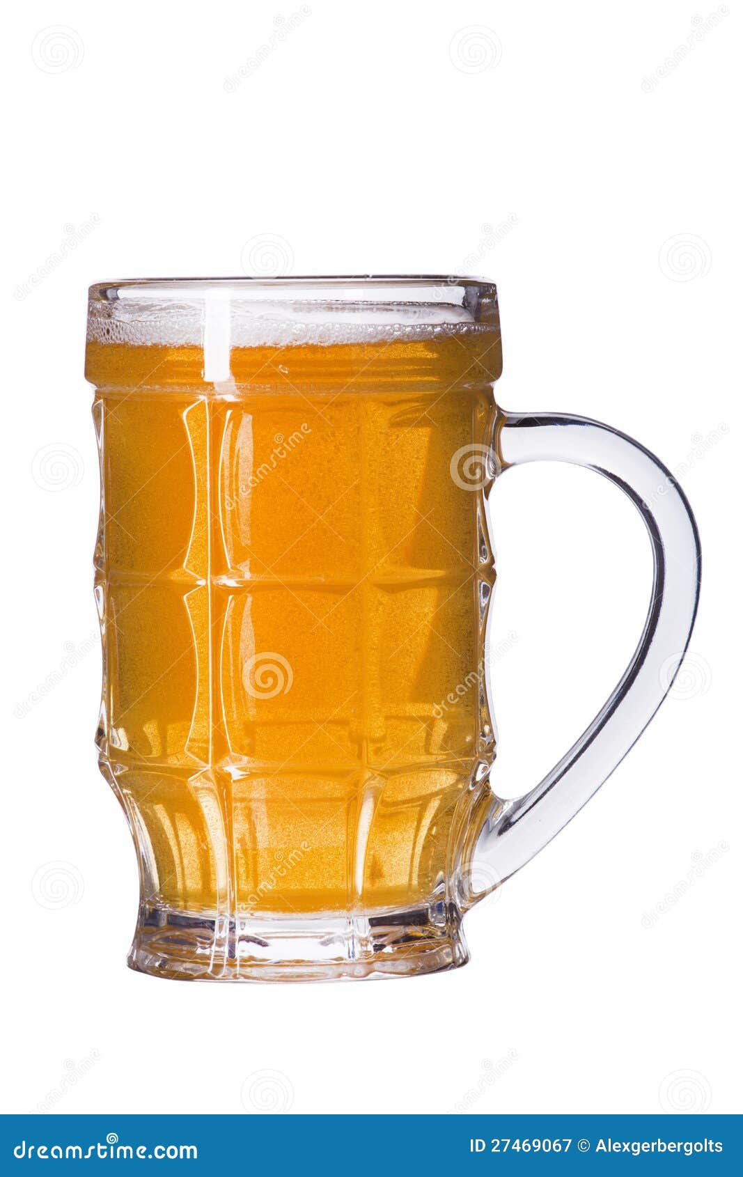 Full Beer Mug Isolated On White Royalty Free Stock Photography - Image ...