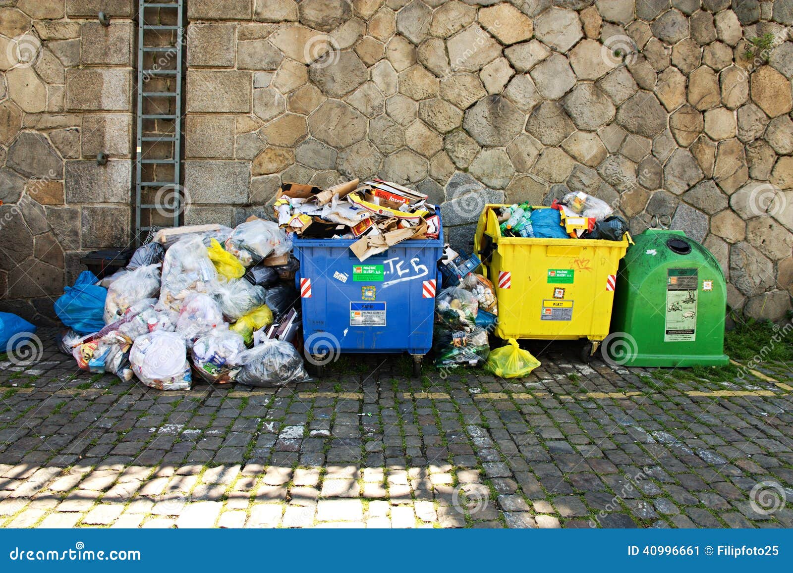 Full bins editorial photo. Image of consume, cleanup - 40996661