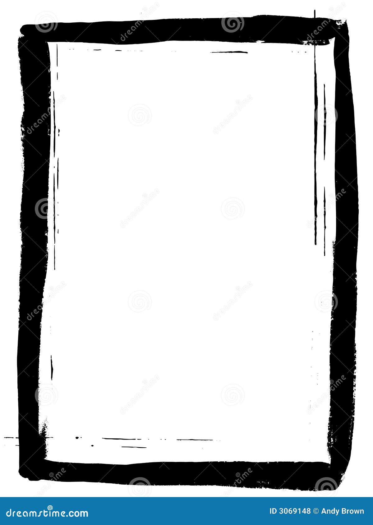 Full Black Painted Border stock vector. Image of strokes - 3069148
