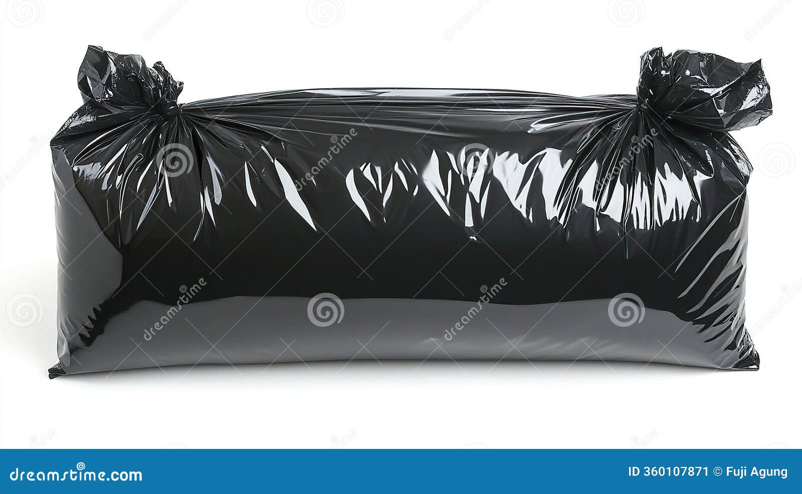 Full Black Trash Bag Studio Shot, Waste Disposal Stock Illustration ...