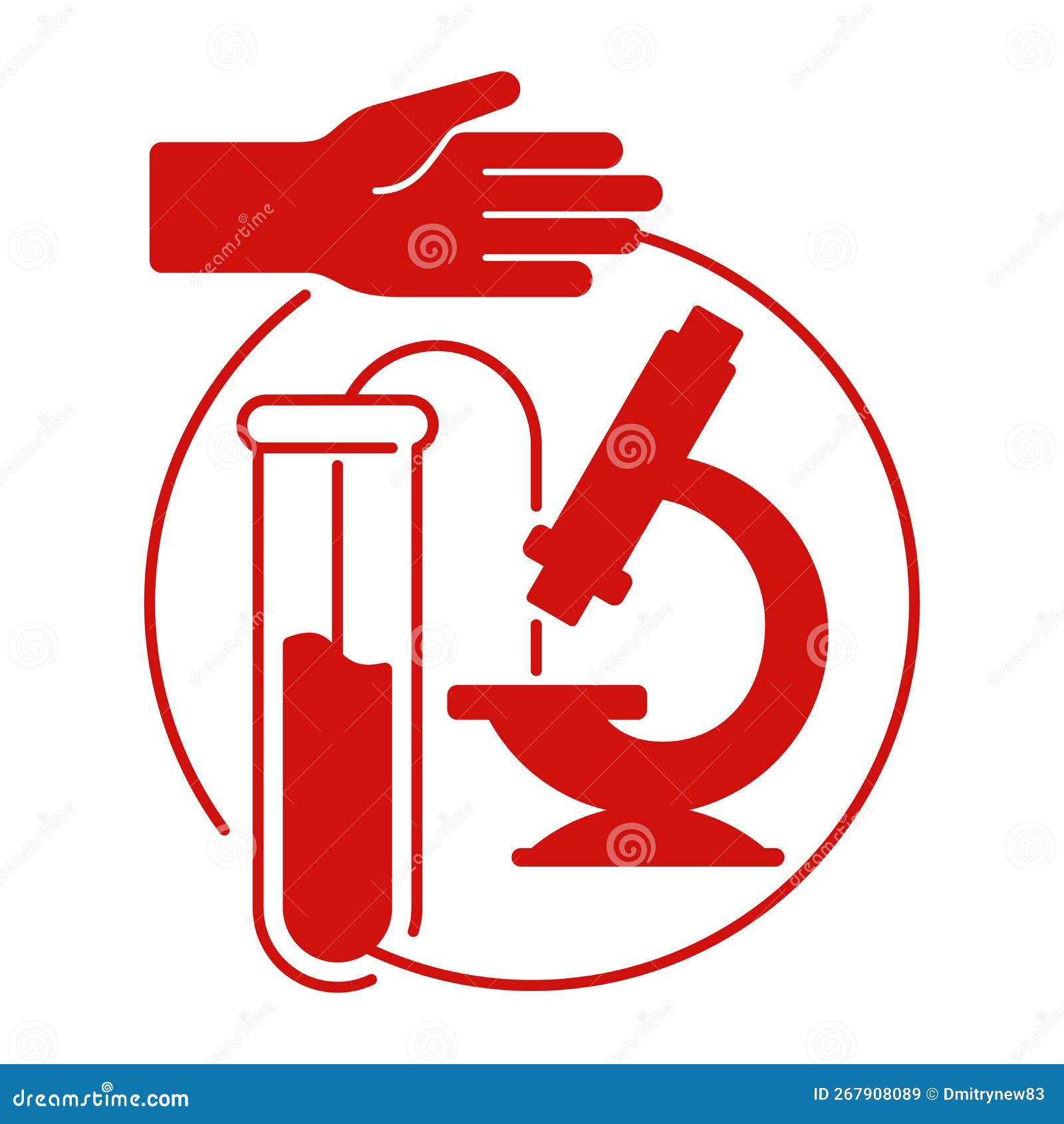Complete Blood Count Flat Red Icon Stock Vector - Illustration of full ...