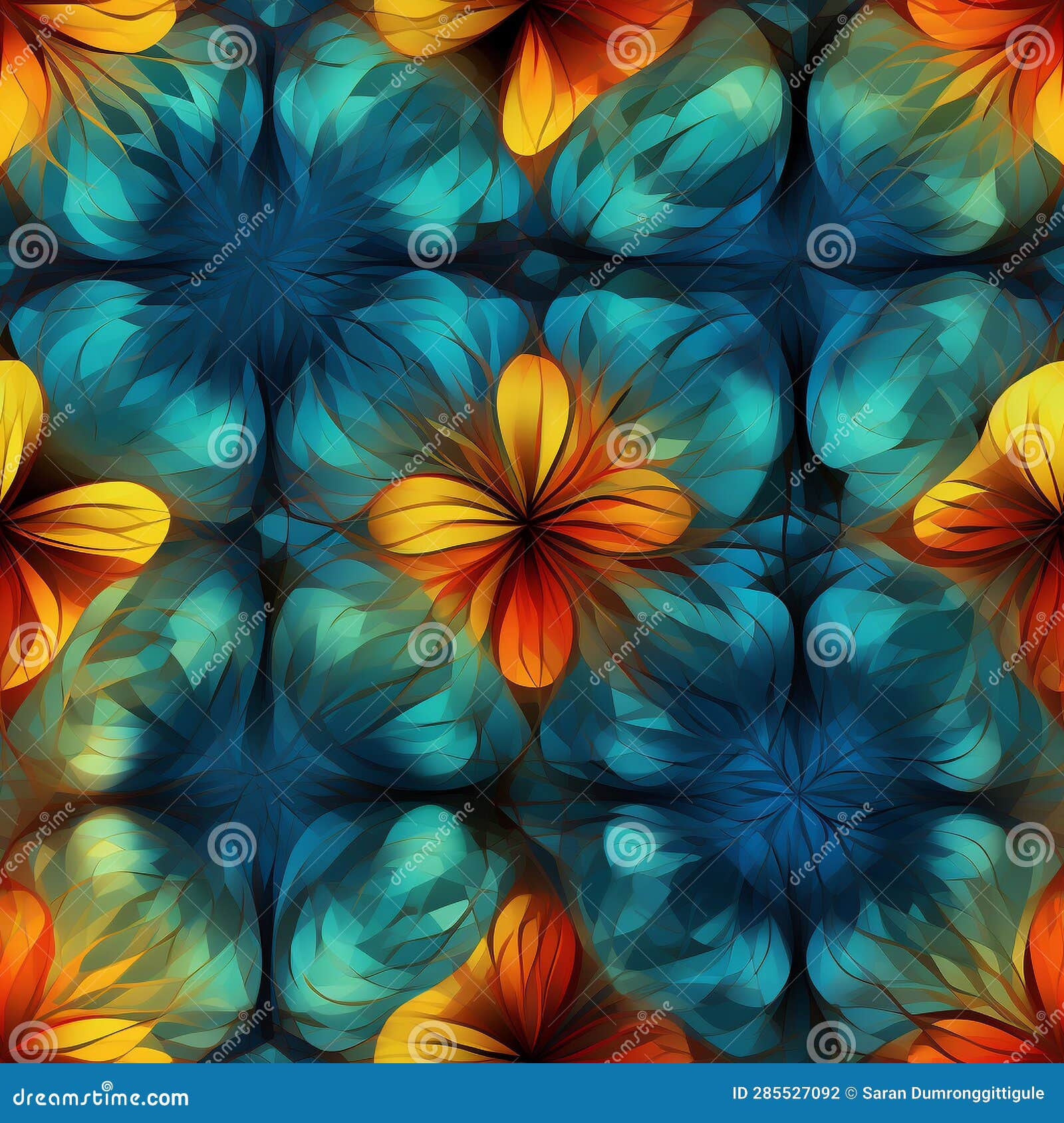 Full Bloom of a Kaleidoscopic Pattern a Hypnotic Array of Shapes and ...