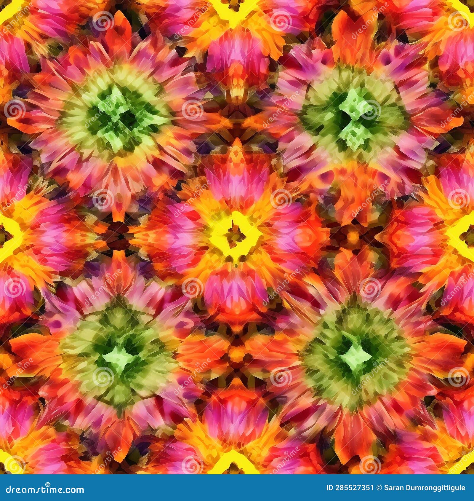Full Bloom of a Kaleidoscopic Pattern a Hypnotic Array of Shapes and ...