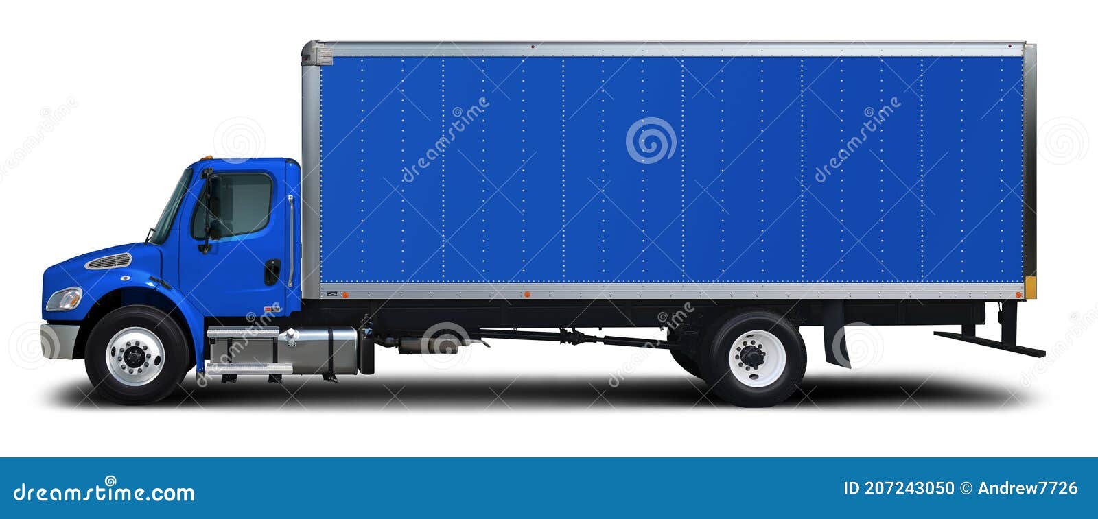 Blue Delivery Van Isolated On White Background Stock Photography ...