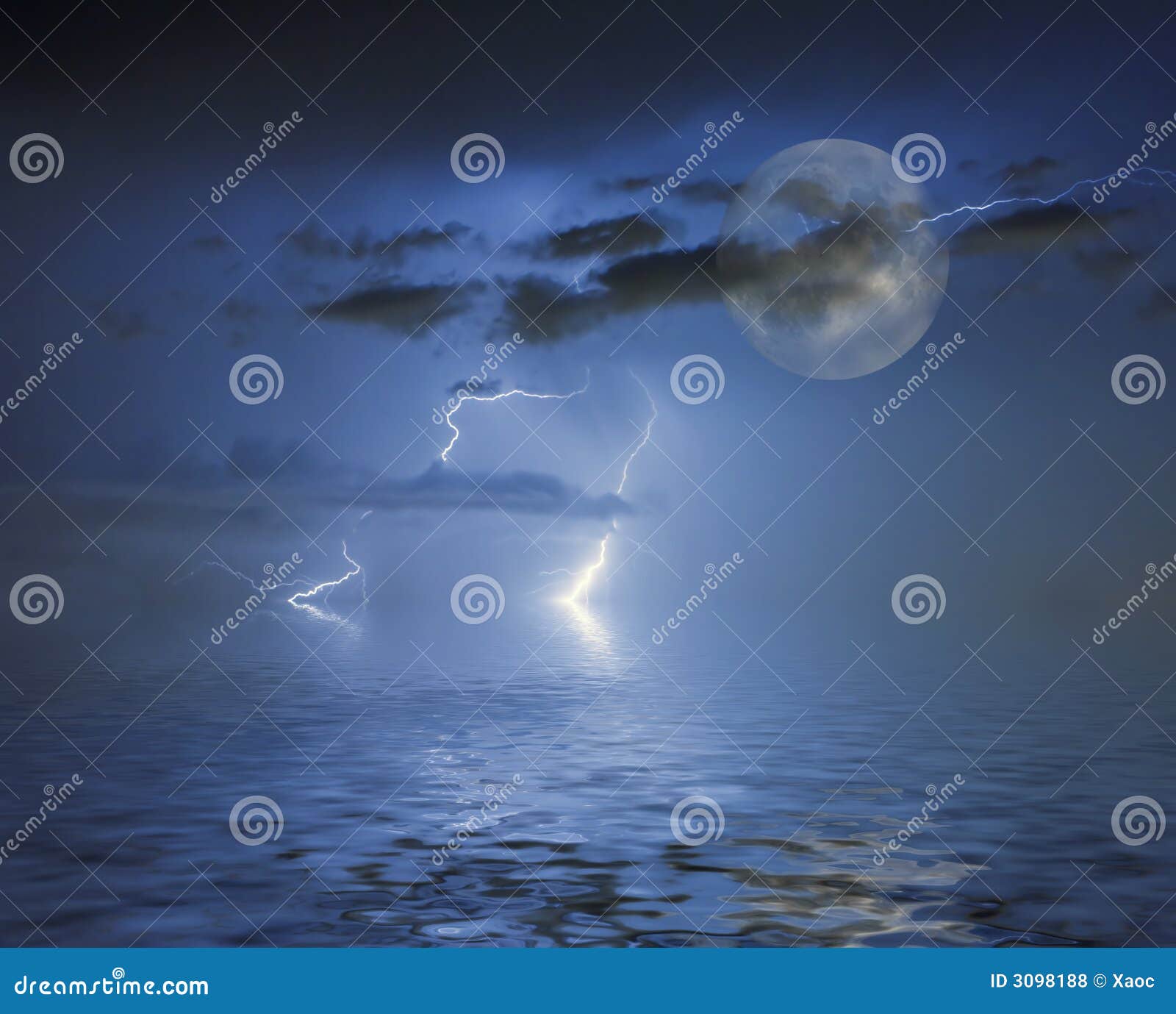 Blue Moon/water Ripples - Vertical Background Royalty-Free Stock ...