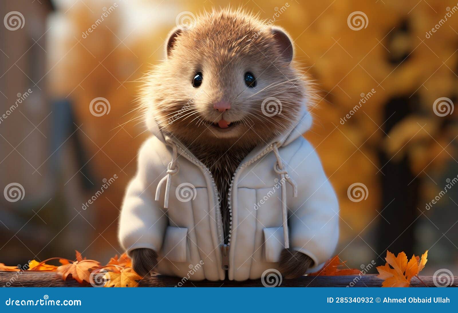 A Full-body 3D Render of a Beaver with a Playful Expression, Generative ...