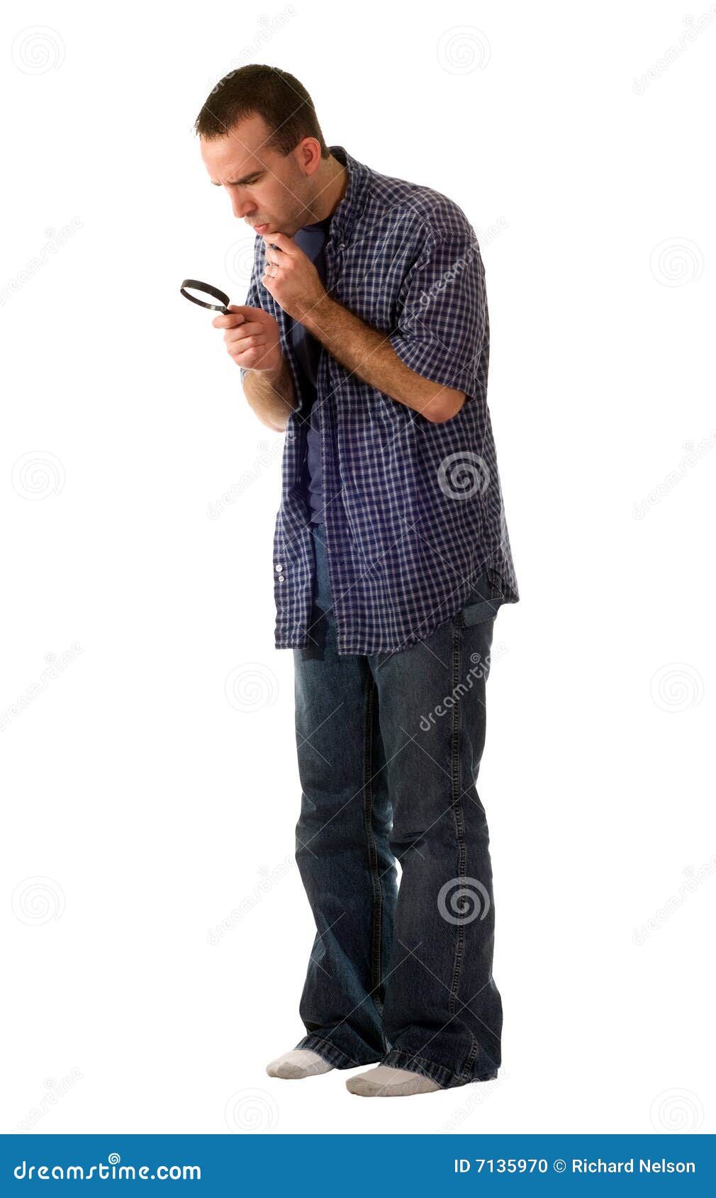 Full Body Detective stock photo. Image of thinking, isolated - 7135970