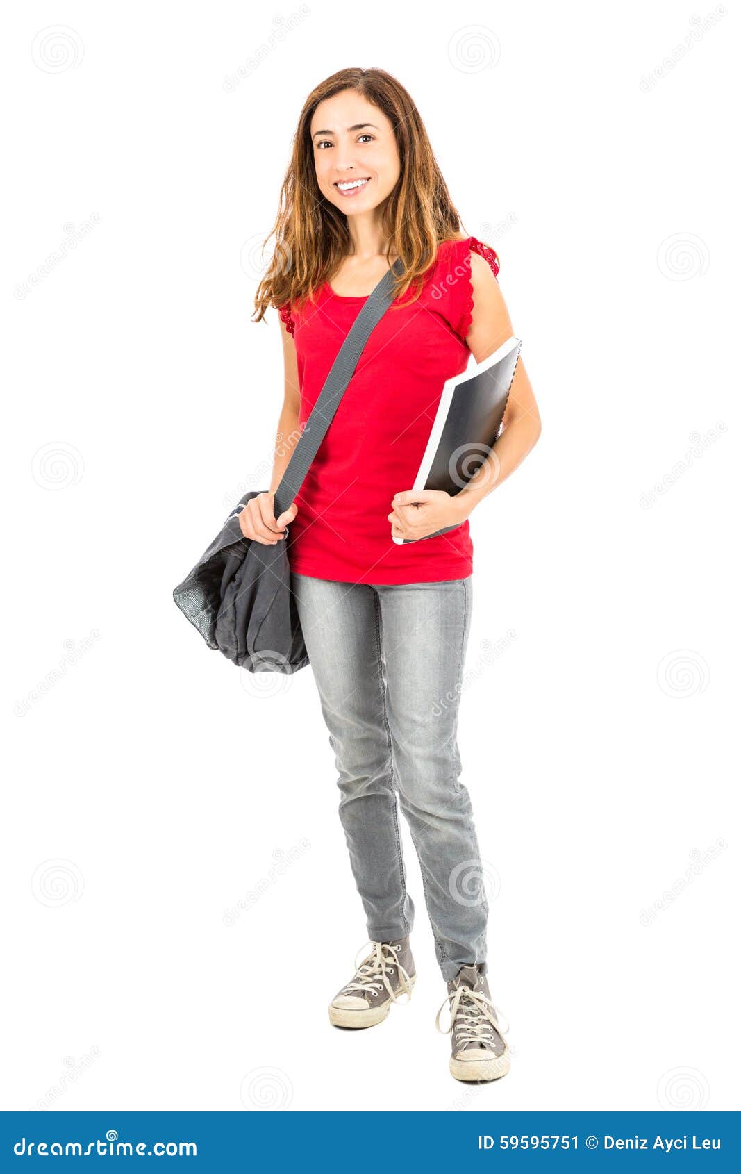 Full body female student stock image. Image of body, woman - 59595751