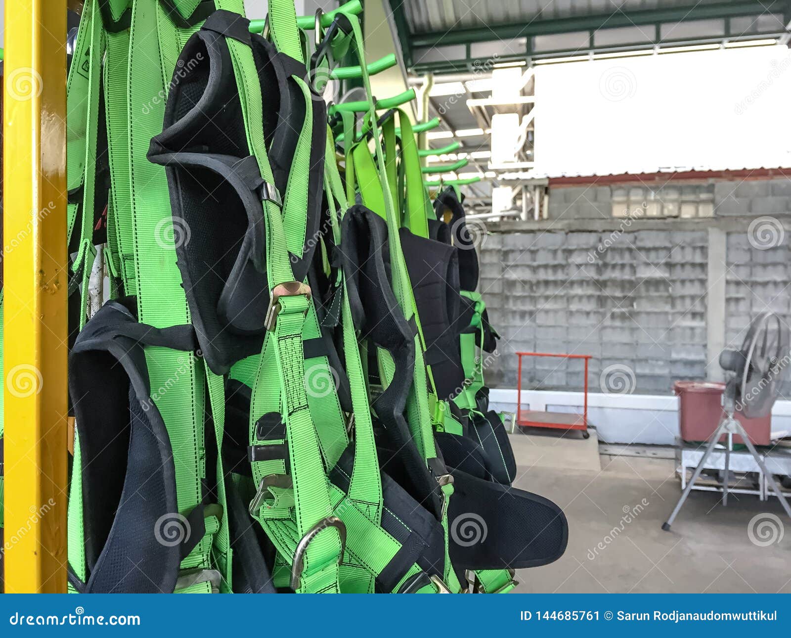 Full Body Harness Hanging on the Rack,personal Protective Equipment for ...