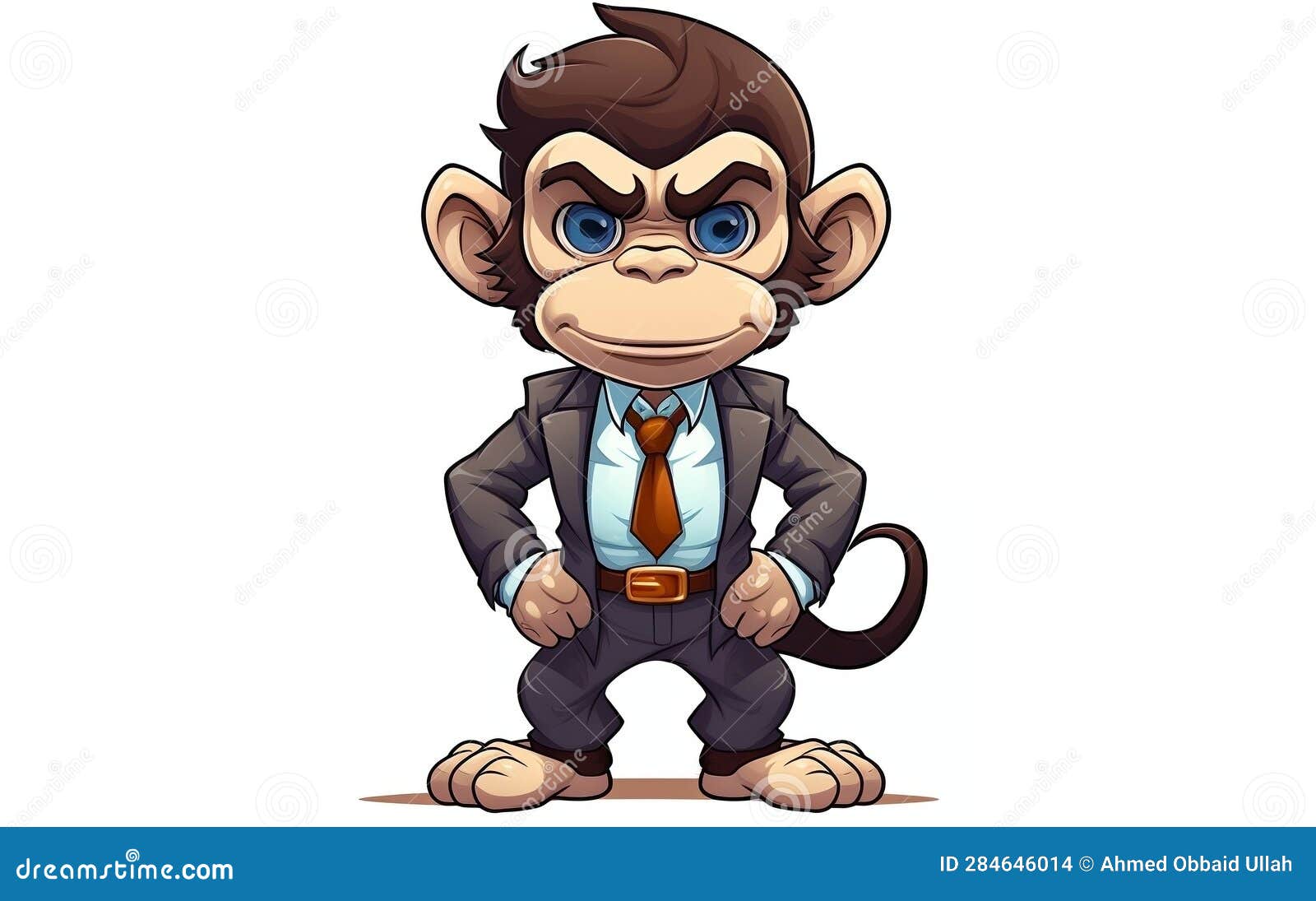 Full Body Monkey Sticker: Interesting. Generative AI Stock Illustration ...