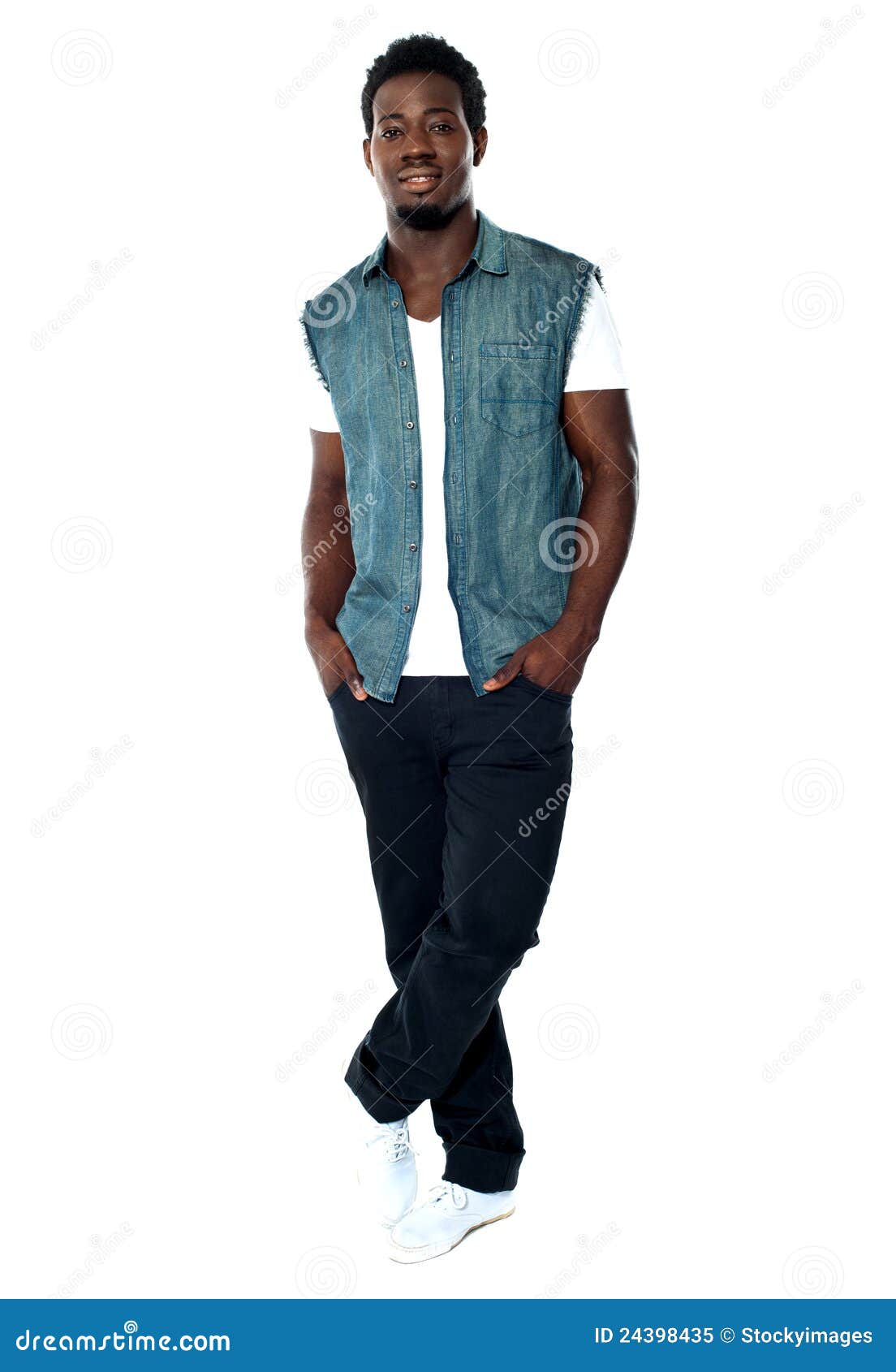 Full Body Pose of Young African Male Model Stock Image - Image of ...