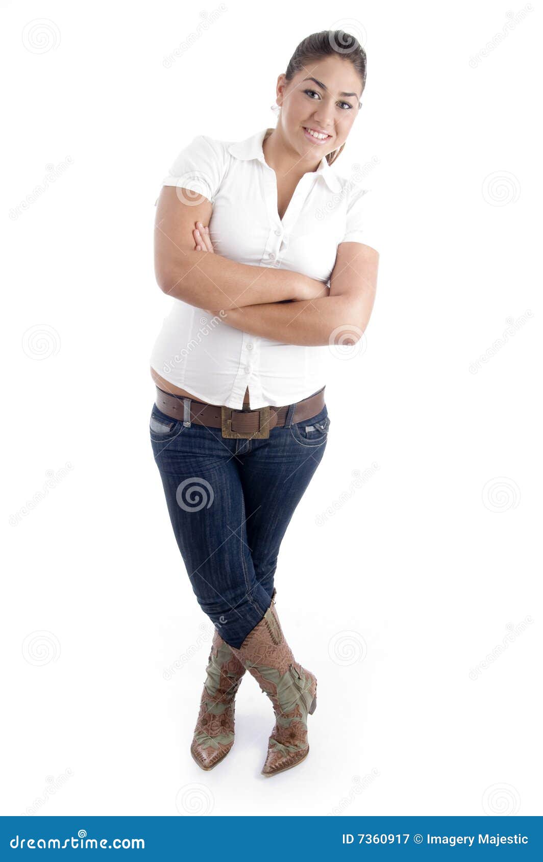 Full Body Pose Of Young Attractive Model Royalty Free Stock Photography ...