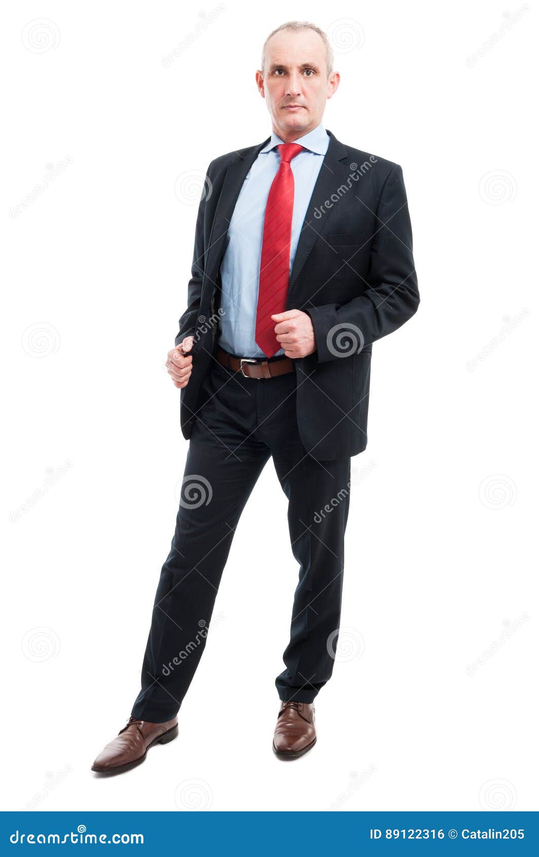 Serious Businessman Full Body
