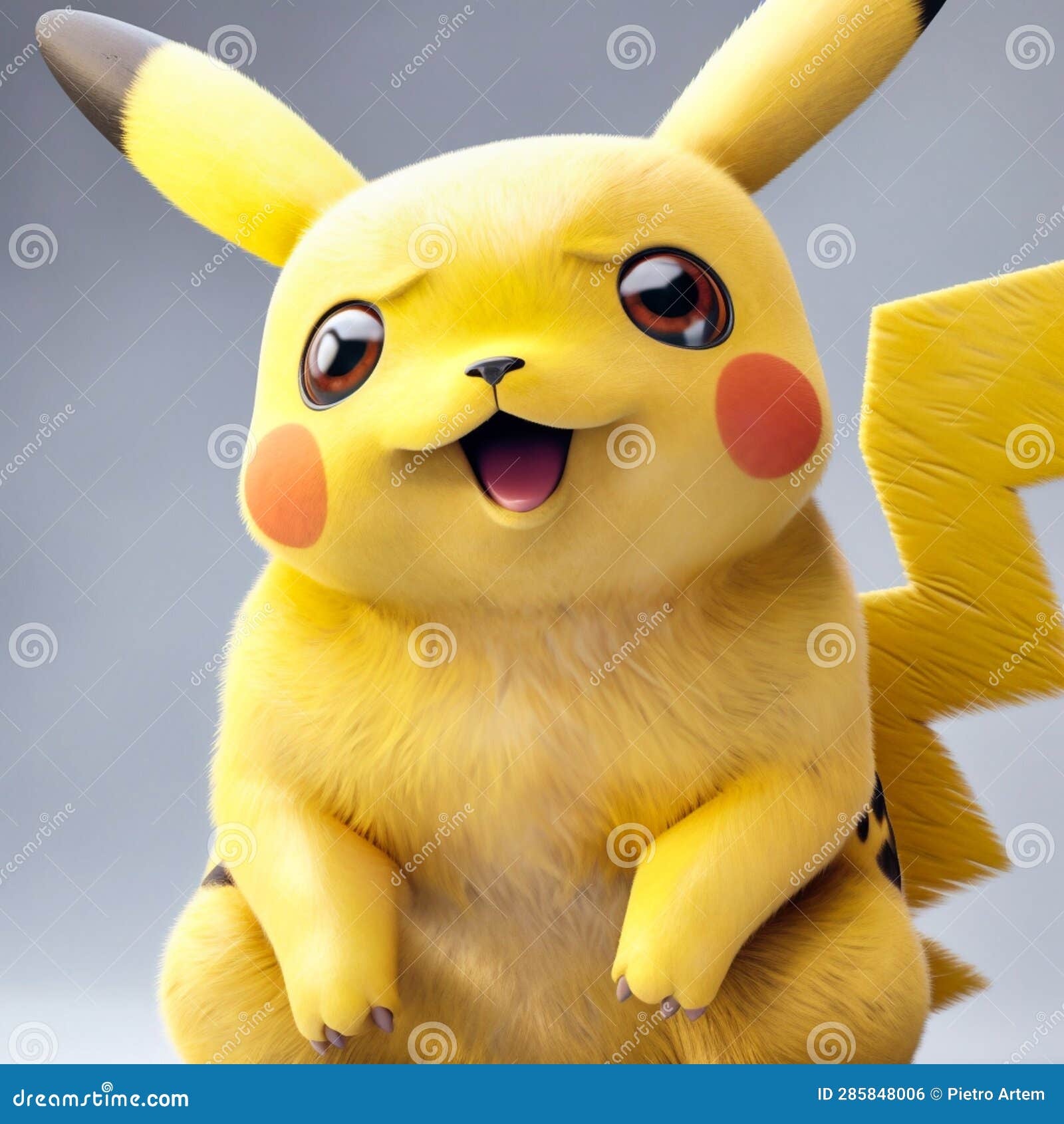 Full Body Shot of Ultra Realistic Pikachu, Generative AI Stock ...