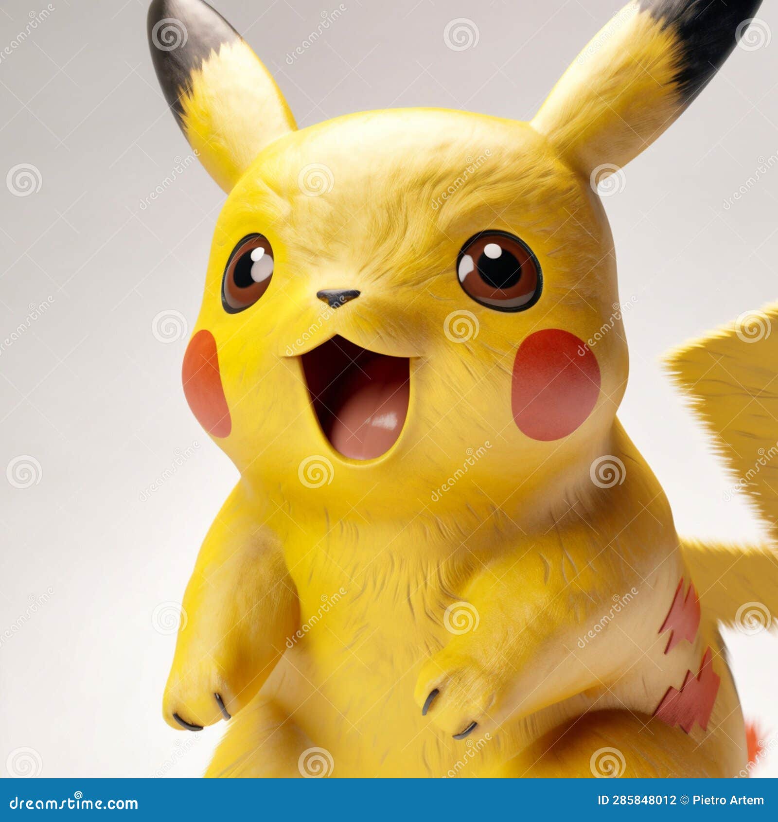 Full Body Shot of Ultra Realistic Pikachu, Generative AI Stock ...