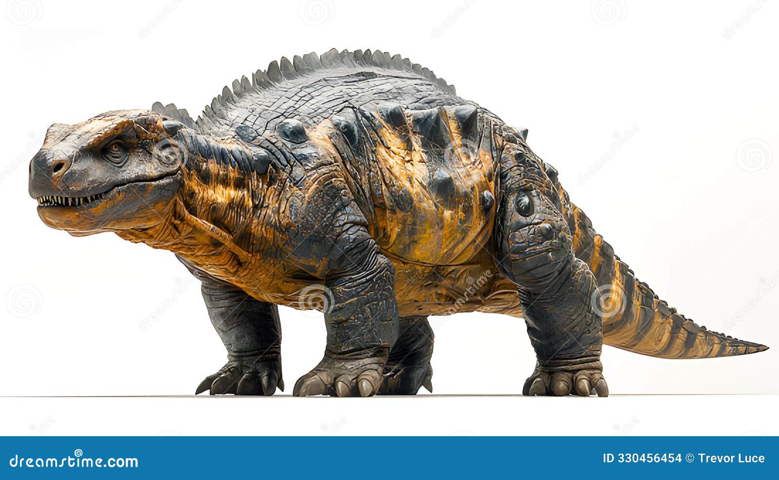 Full-Body Side Profile Of An Ankylosaurus Royalty-Free Stock Image ...