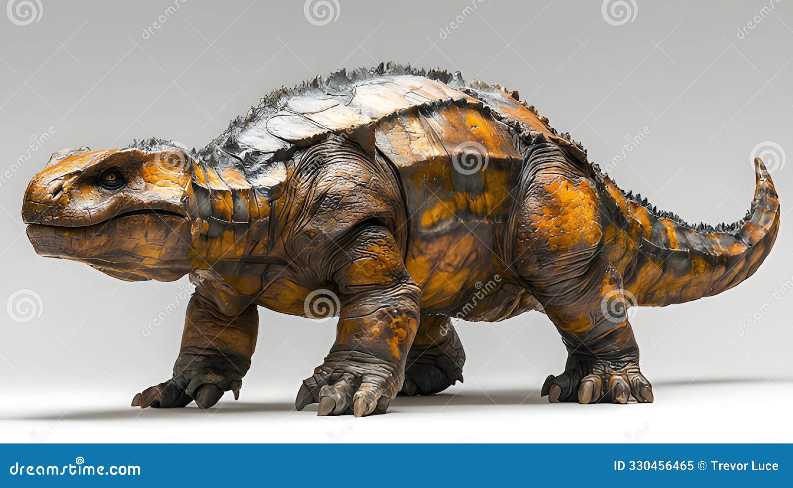 Full-Body Side Profile Of An Ankylosaurus Royalty-Free Stock Photo ...