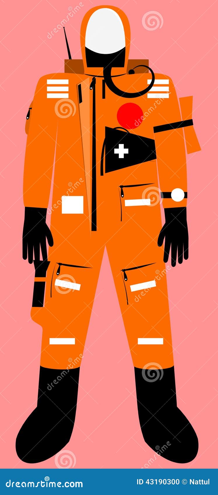 Full body survival suit stock vector. Illustration of factory - 43190300