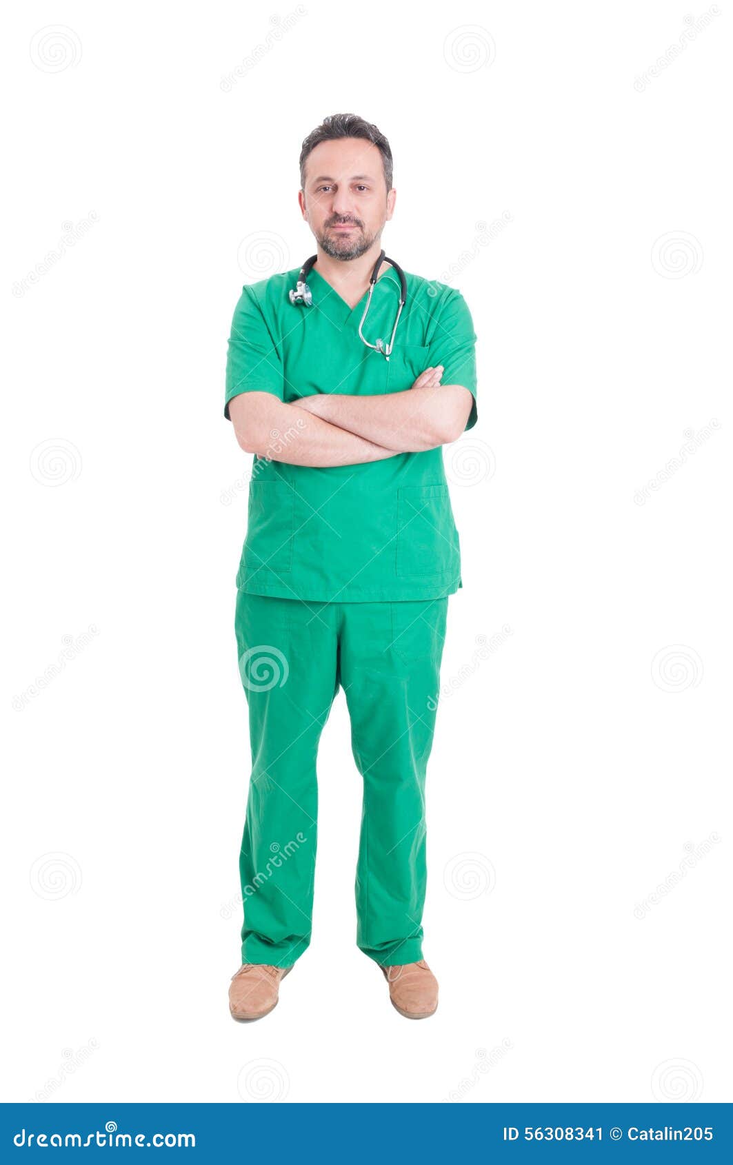 Full Body of a Young Confident Doctor Stock Image - Image of isolated ...
