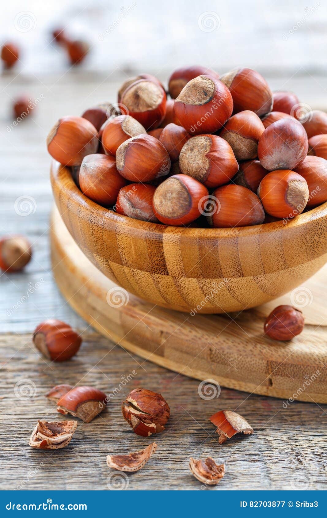Full Bowl of Ripe Hazelnuts. Stock Image - Image of filbert, broken ...