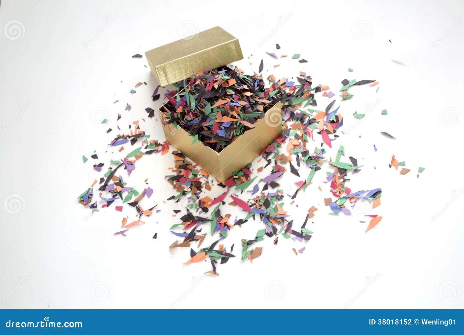 Full box with confetti stock photo. Image of happy, colors - 38018152