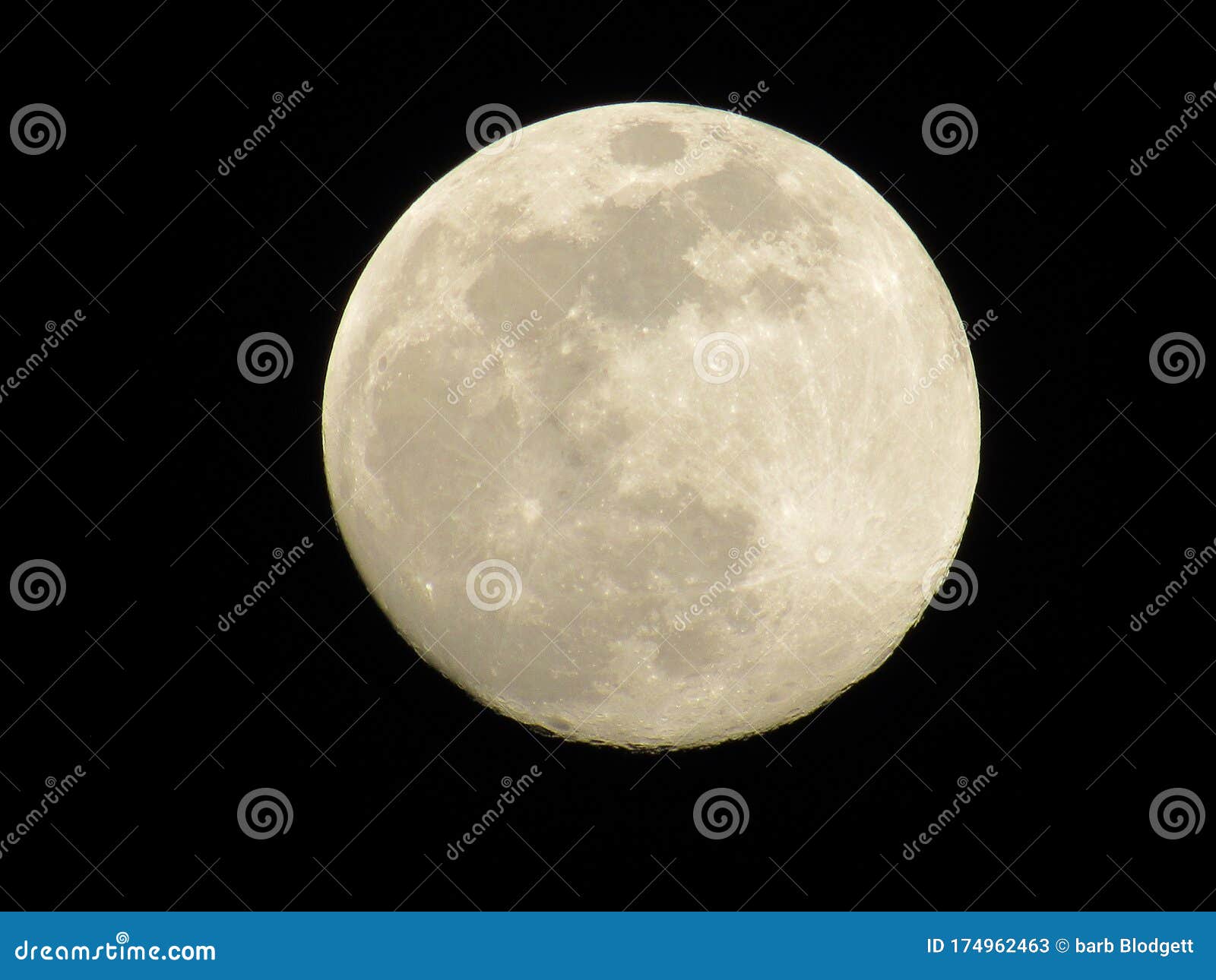 Full Bright Moon in the Middle of the Night Stock Image - Image of ...