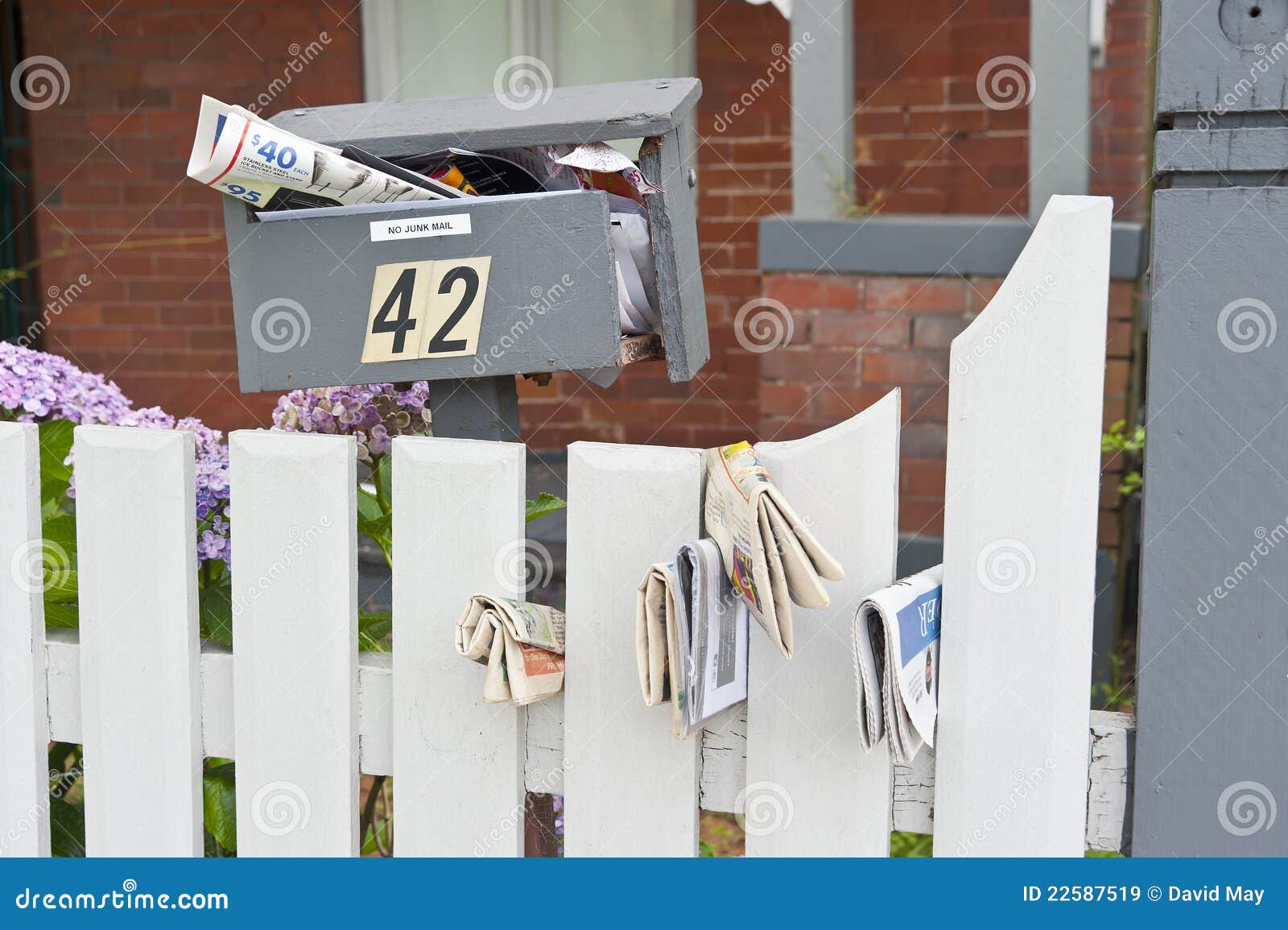 Full Broken Mailbox Junk Mail Stock Image - Image of mailbox, post ...