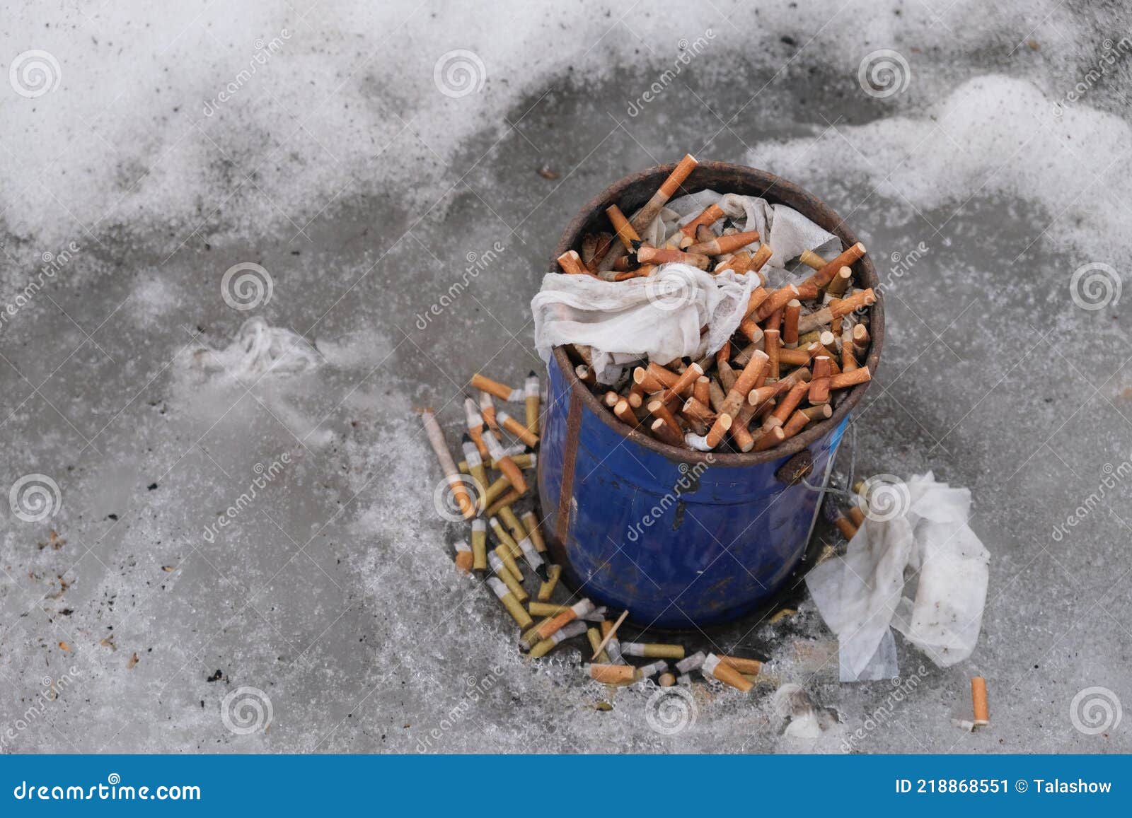 Full Bucket of Cigarette Butts Close Up Stock Image - Image of filter ...