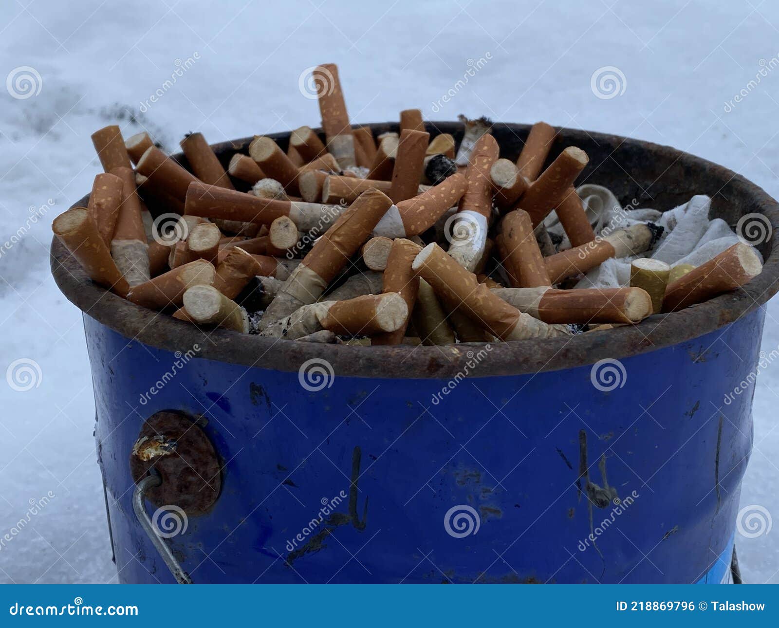 Full Bucket of Cigarette Butts Close Up Stock Photo - Image of isolated ...
