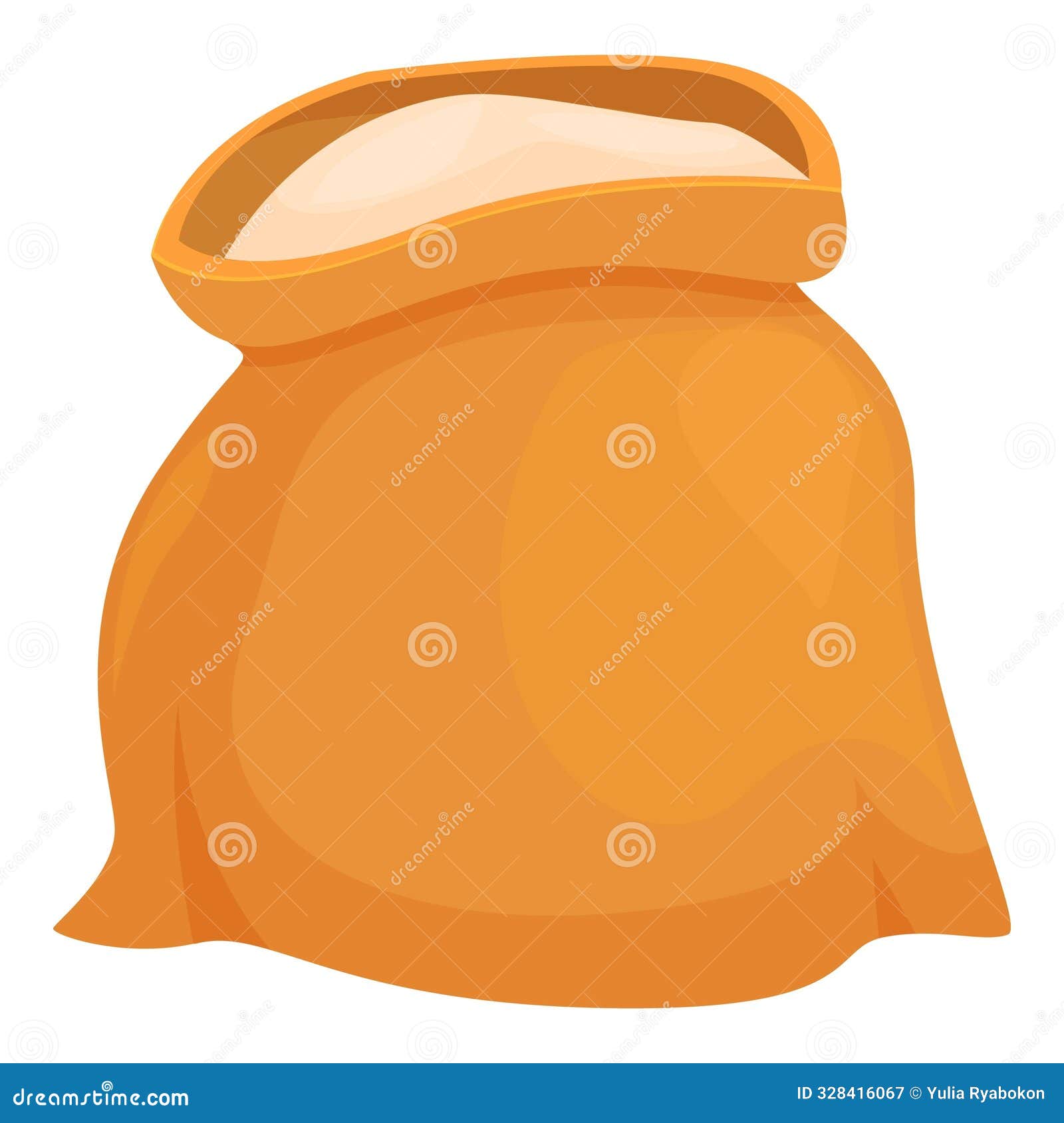 Full Big Burlap Sack Vector Illustration | CartoonDealer.com #30727130