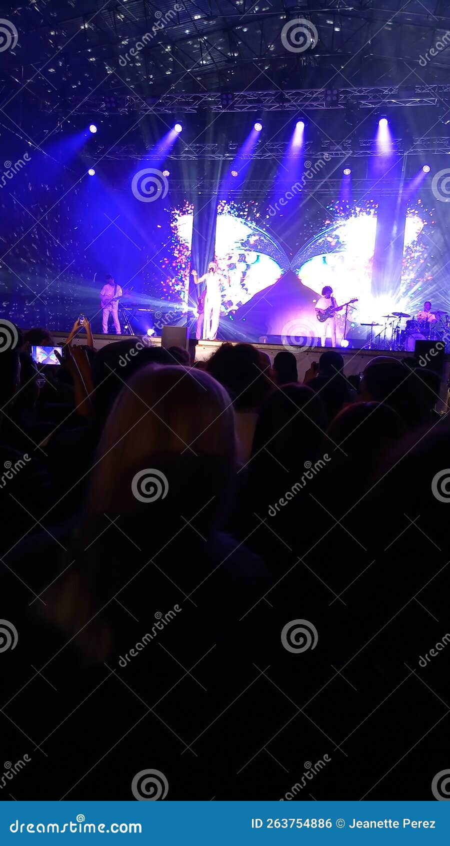 Full Capacity Night Concert Stock Photo - Image of musician, light ...
