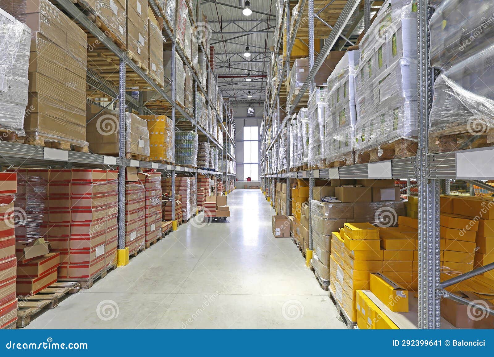 Full Capacity Warehouse stock image. Image of goods - 292399641