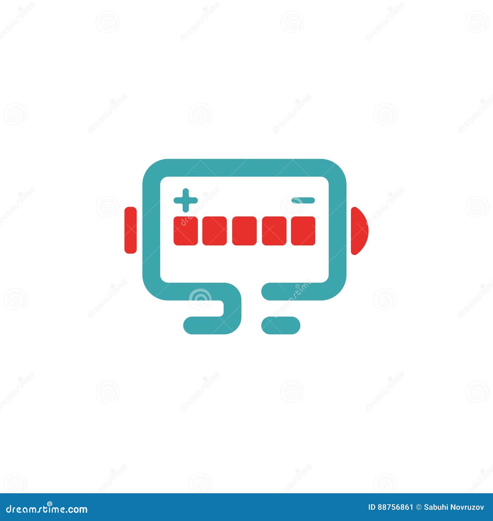 Full Charge Icon Vector Illusration. Stock Vector - Illustration of ...