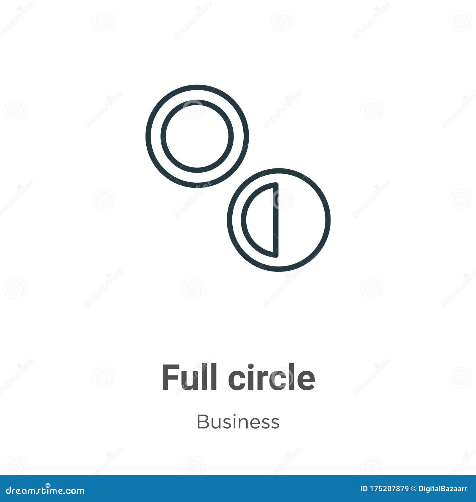 Full Circle Icon Vector Sign And Symbol Isolated On White Background ...