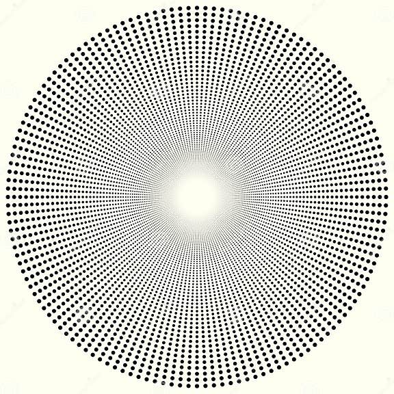Circle of Concentric Circles Shape Fading Pattern Stock Illustration ...