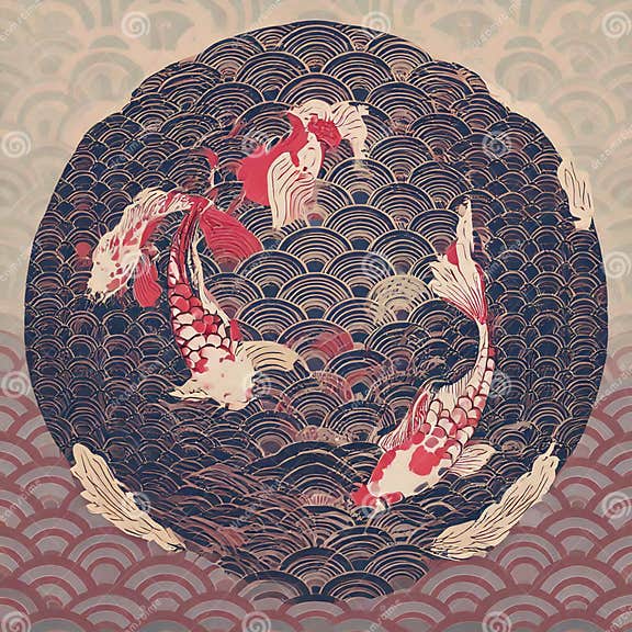 Full Circular Design, Likely a Textile or Print, Features a Repeating ...