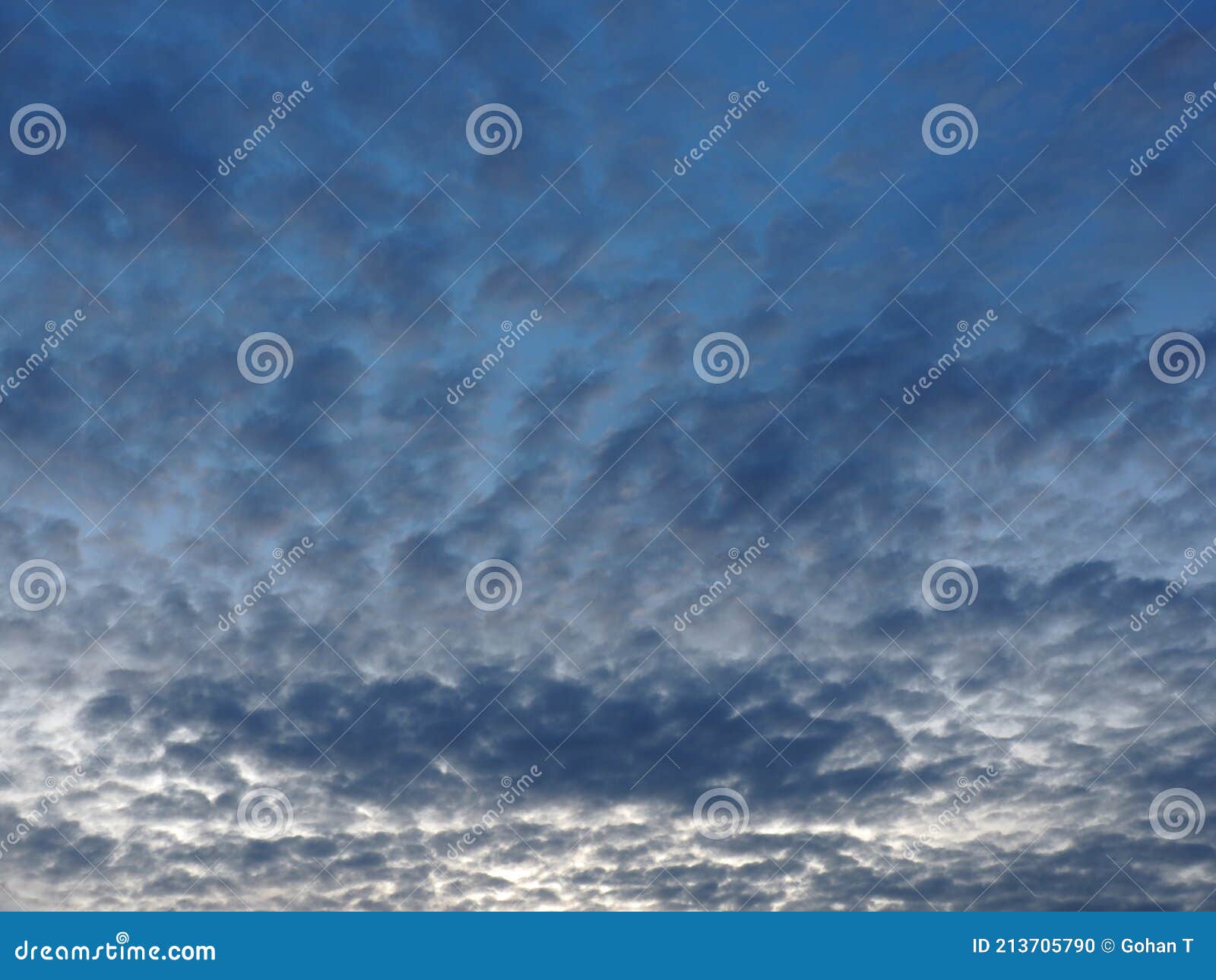 A Full of Cloud on Blue Sky Background Stock Photo - Image of sunny ...