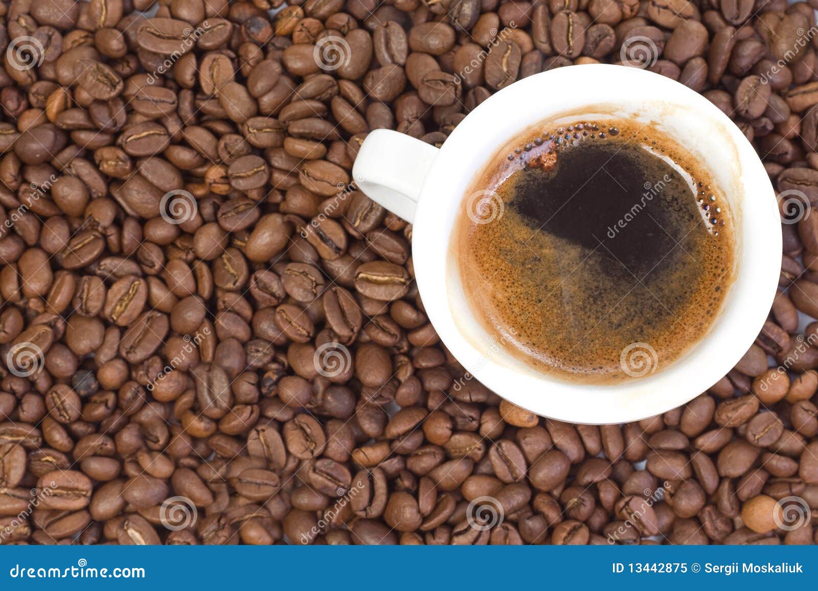 Full coffee ceramic cup stock image. Image of retro, drink - 13442875