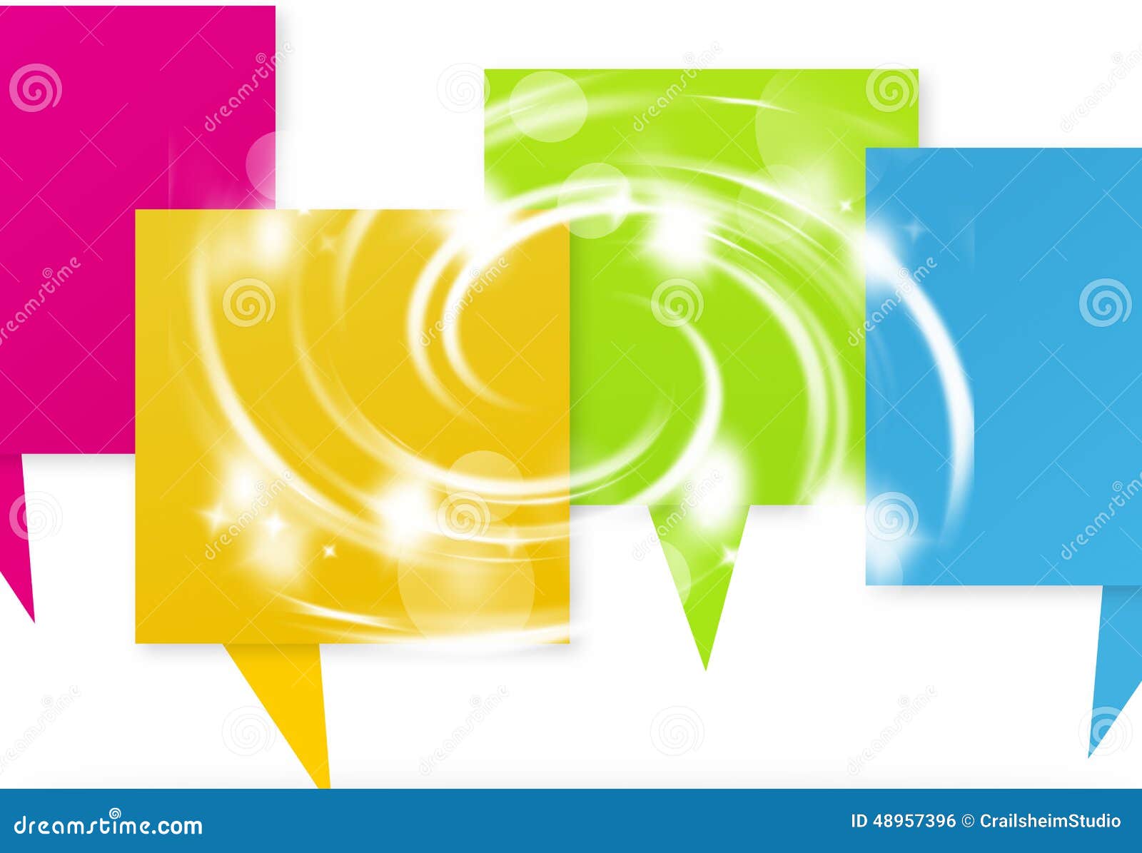 Full Color Abstract Interaction Graphic Stock Illustration ...