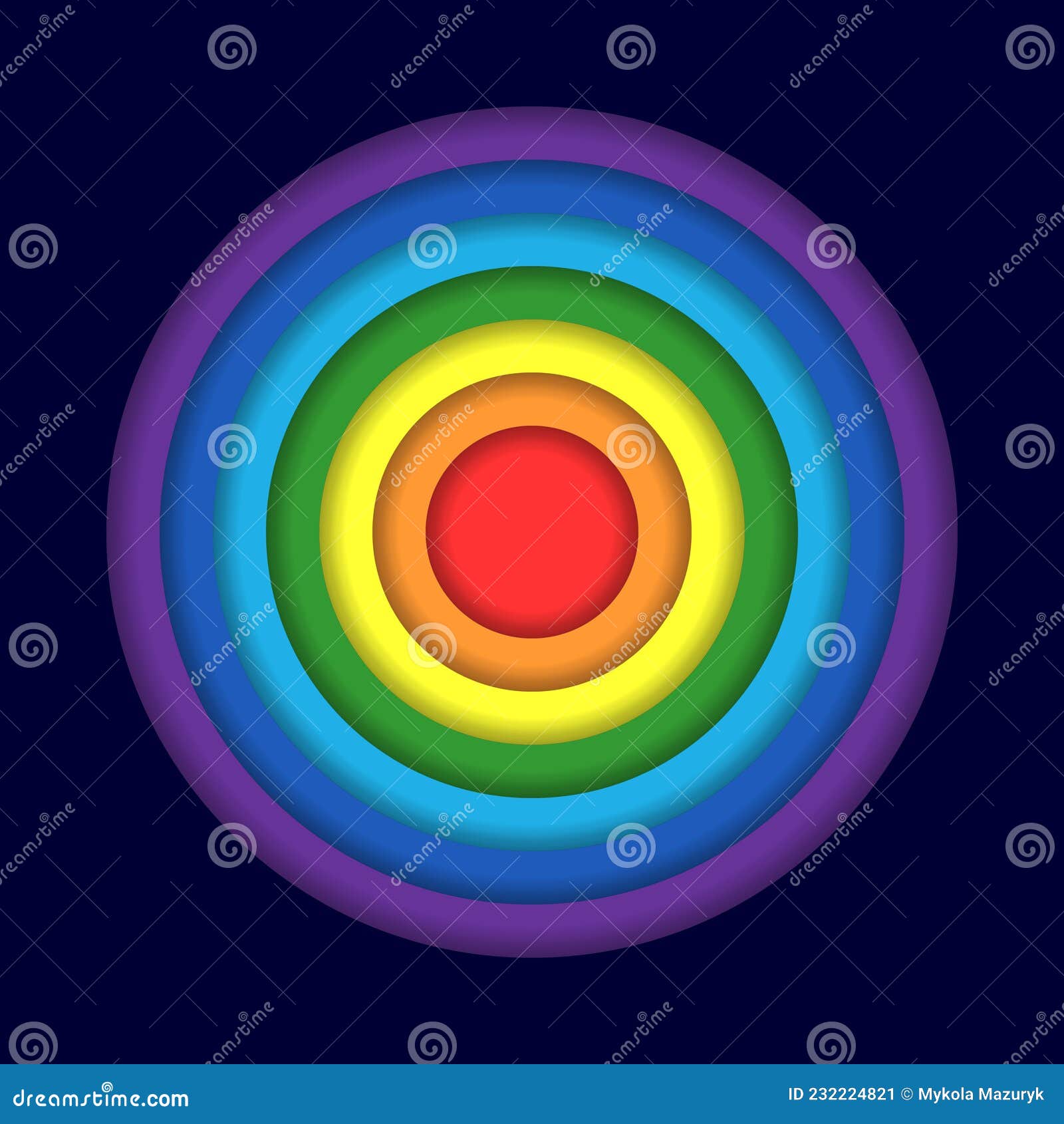 Full Color Circles Like Rainbow with Gradient Stock Vector ...