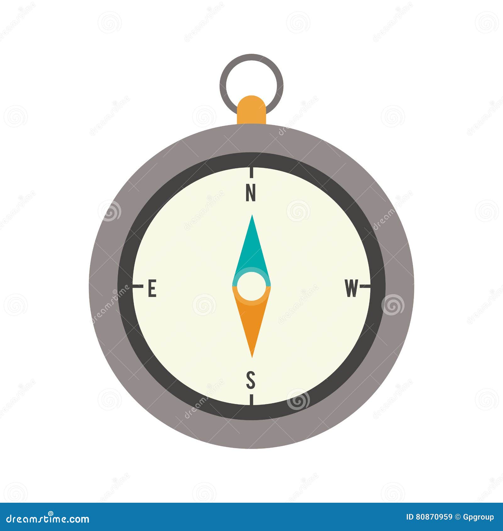 Full Color with Compass of Hand Stock Vector - Illustration of east ...