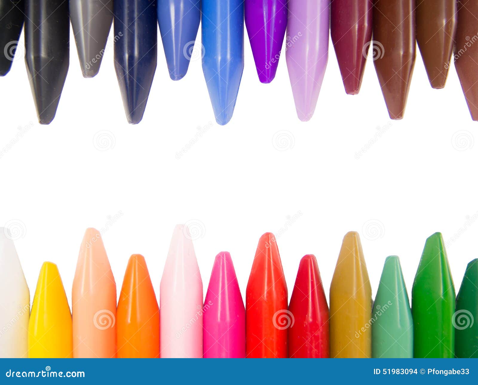 Full Color Crayon Heads Irregular Stock Photo - Image of isolated ...
