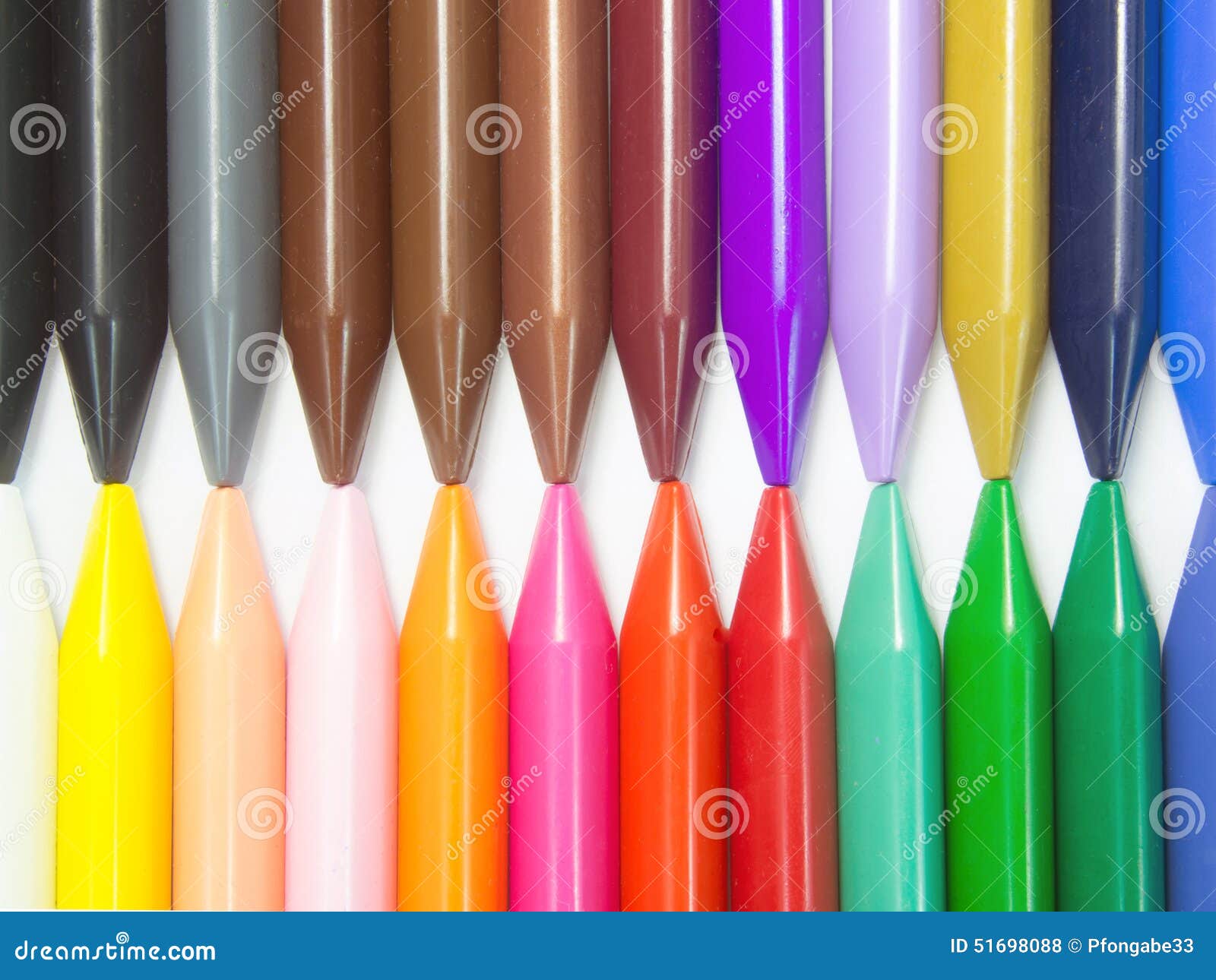 Full Color Crayon Horizontal Head To Head Stock Photo - Image of ...