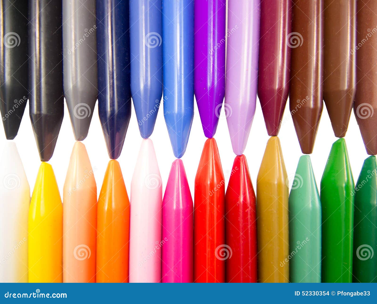 Full Color Crayon Horizontal Head To Head Irregular Stock Photo - Image ...
