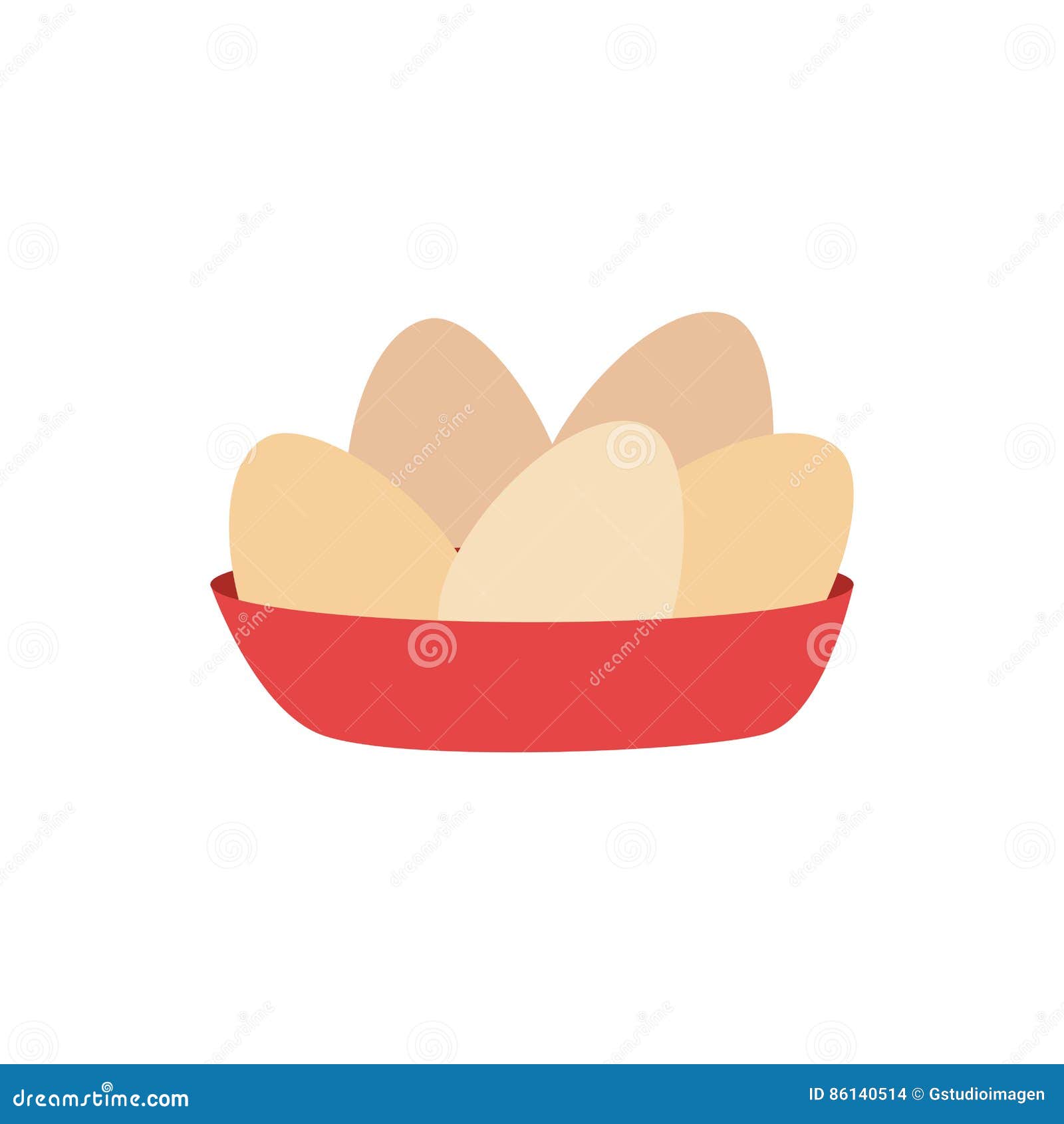 Full color dish with eggs stock vector. Illustration of fresh - 86140514