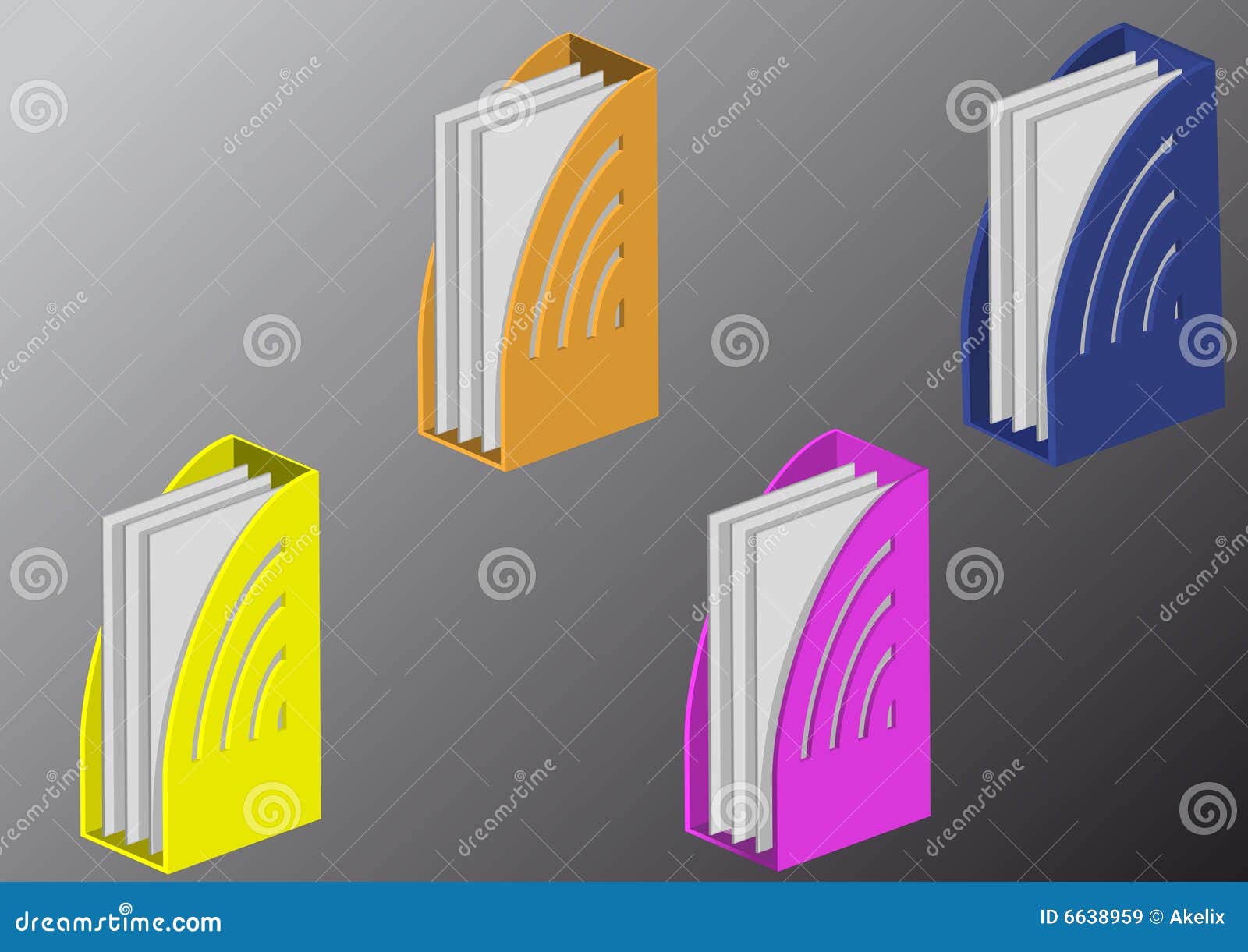 Full color folders stock illustration. Illustration of pattern - 6638959