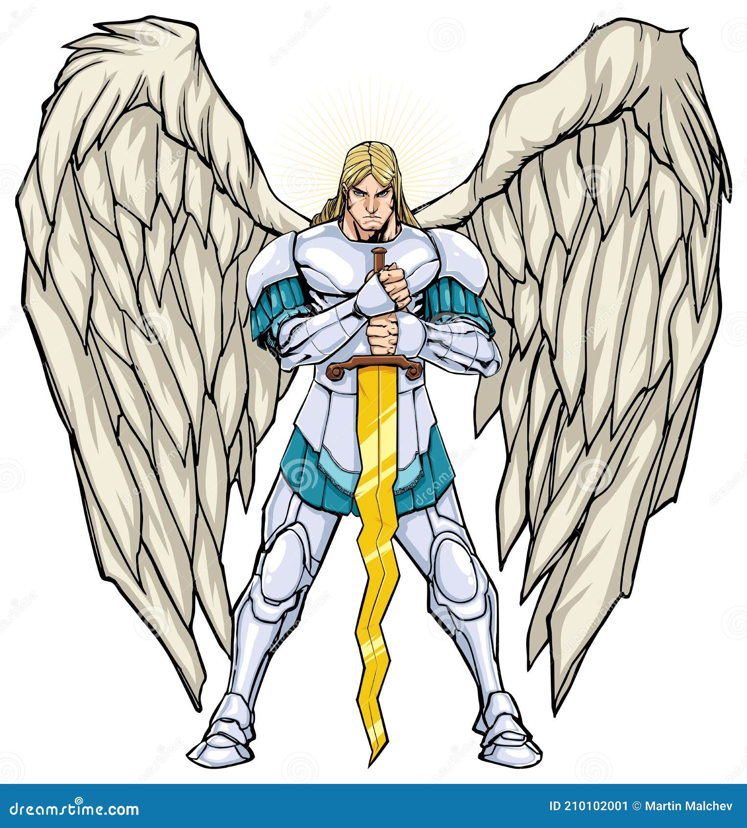 Archangel Michael Standing Cartoon Vector | CartoonDealer.com #210102001 Archangel Michael Standing Cartoon Vector | CartoonDealer.com #210102001