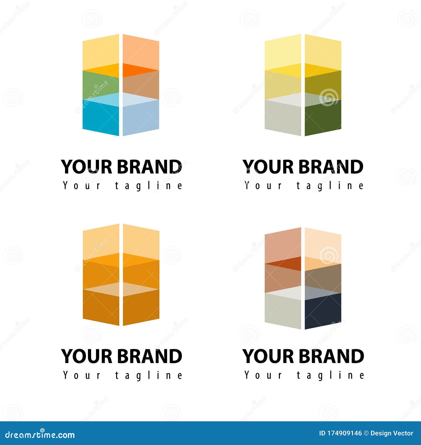 Full Color Logo Design Template for the Company Stock Vector ...